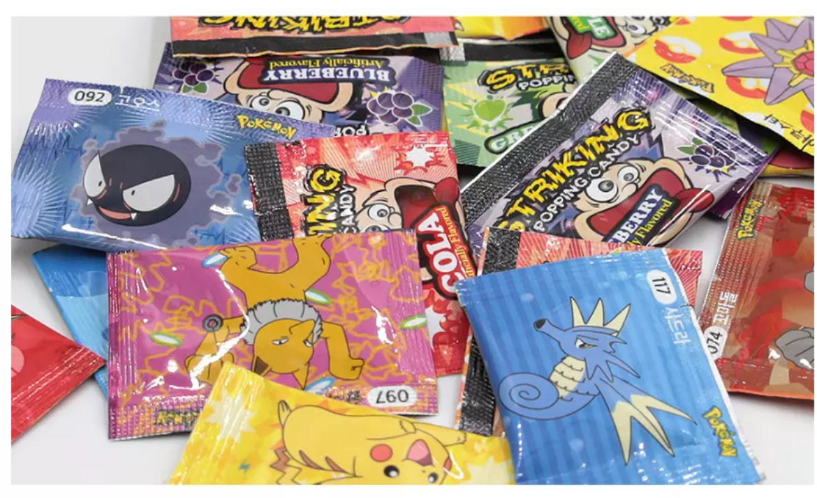 Pokémon Striking Popping Candy (12 packs) + 24K Gold Sticker (Korean ...